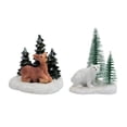2 Pieces Deer Figurine Holiday Tabletop Centerpiece Resin Craft for ...