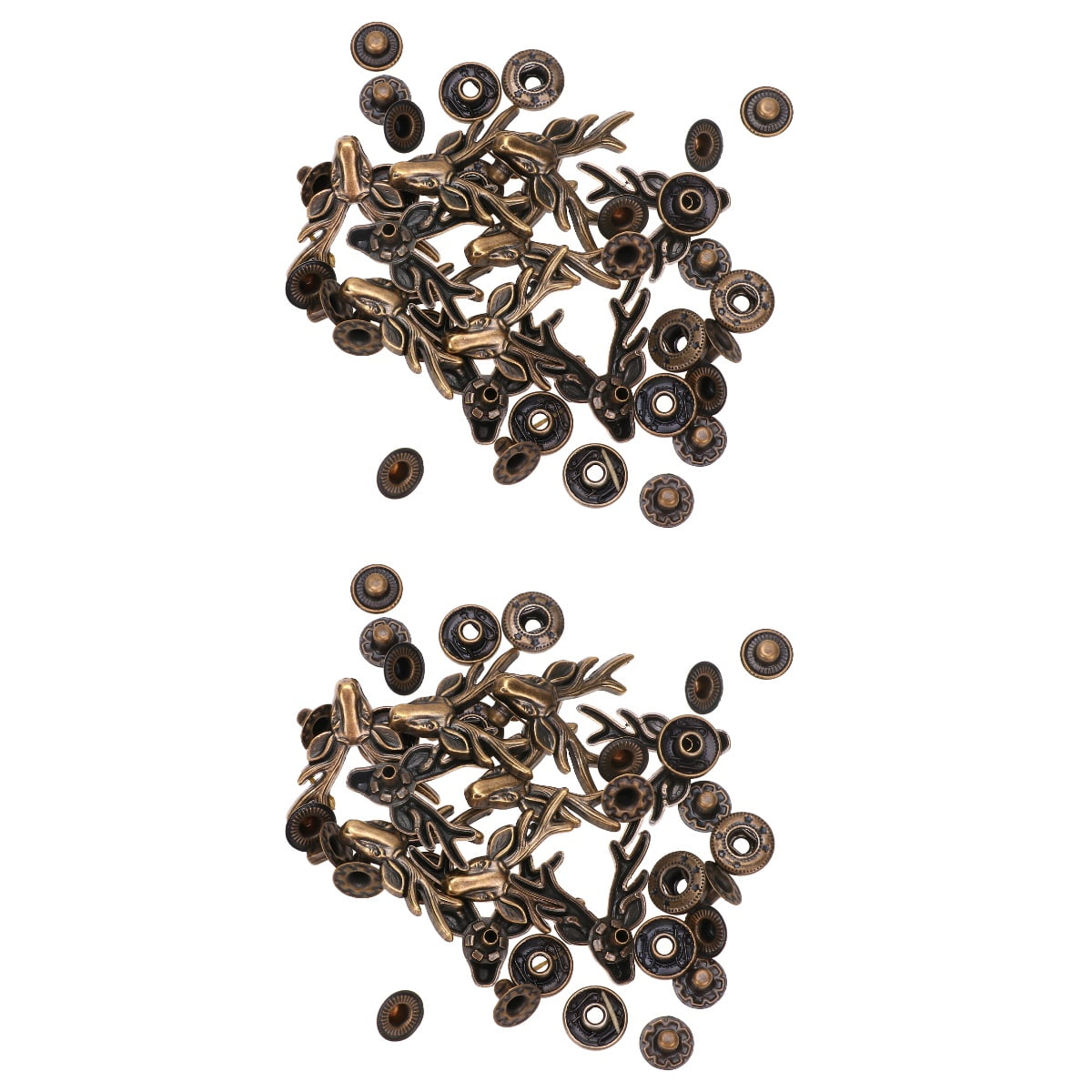2 Pieces Deer Head Buttons Craft Accessories Handbag Fittings - Walmart.com