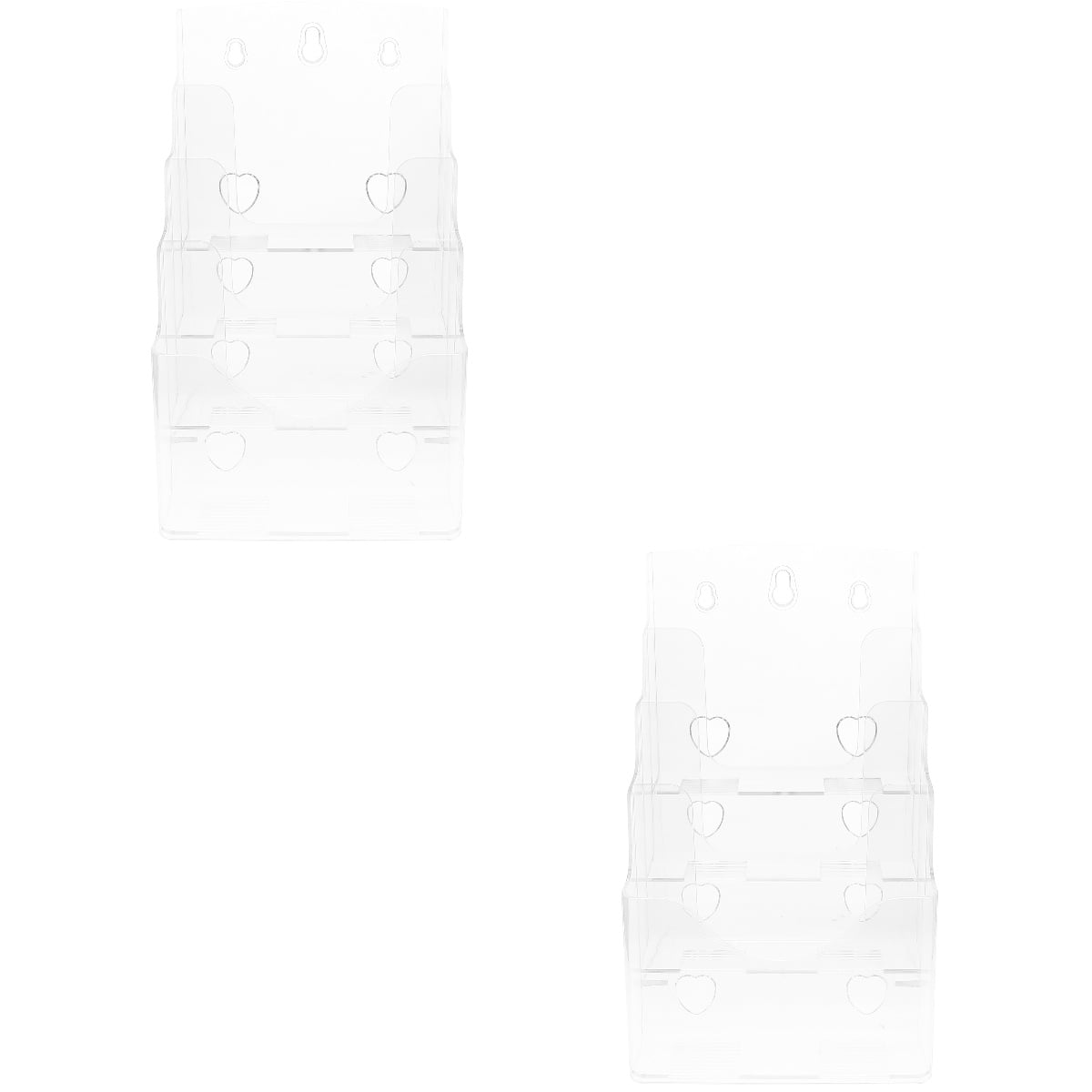 2 Pieces Desktop File Stand Riser Bookshelf Supplies Transparent ...