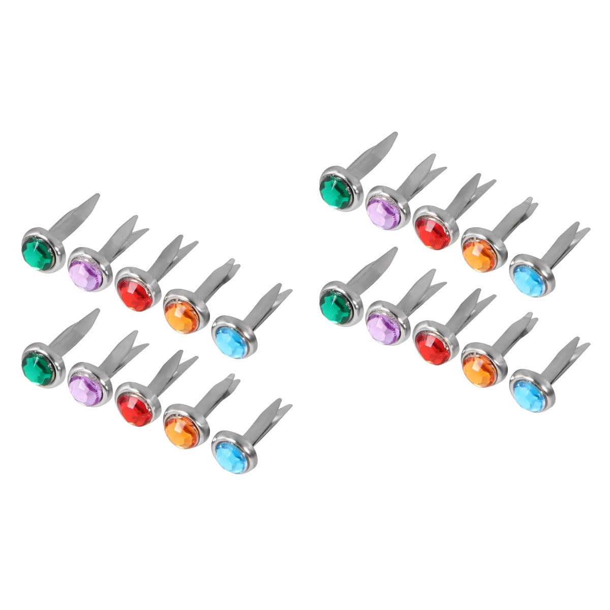 2 Pieces Diamond Brad Nail Mini Brads Kit Paper Fasteners Child ...