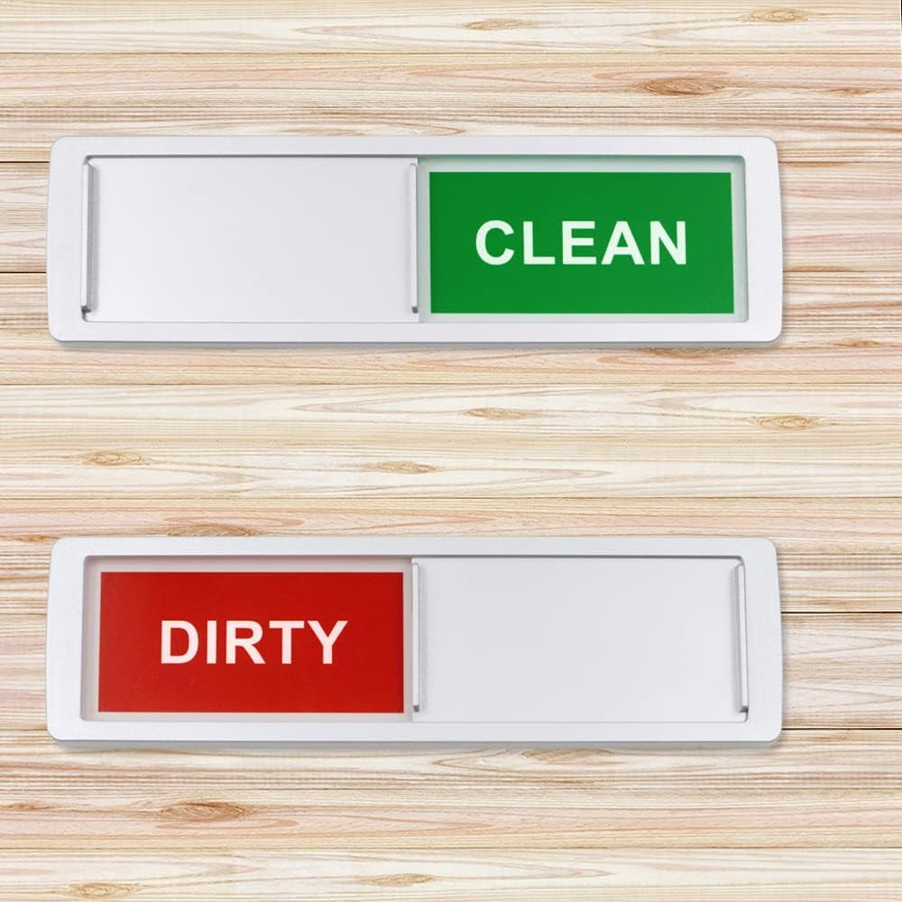 2 Pieces Dishwasher Clean Dirty Sign, Slide Clean Dirty Indicator, Easy ...