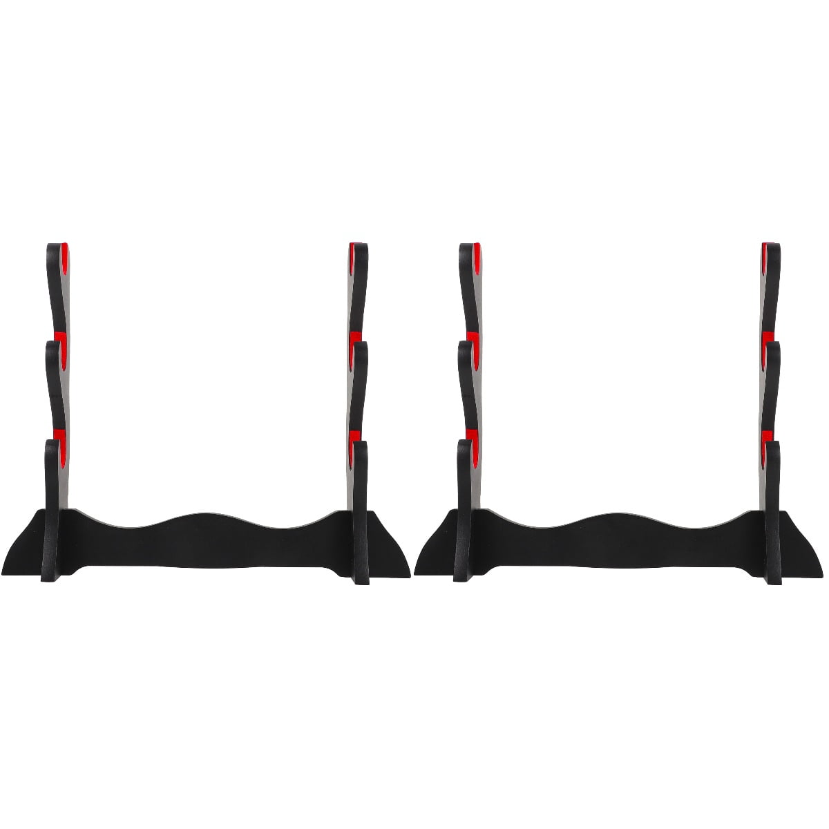 2 Pieces Display Shelf Sword Holder Wooden Swords Rack Stand Showcase ...
