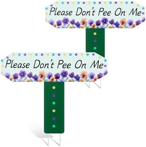 2 Pieces No Dog Pee Sign 11.5 × 9 Inch No Pooping Dog Sign No Puppy ...