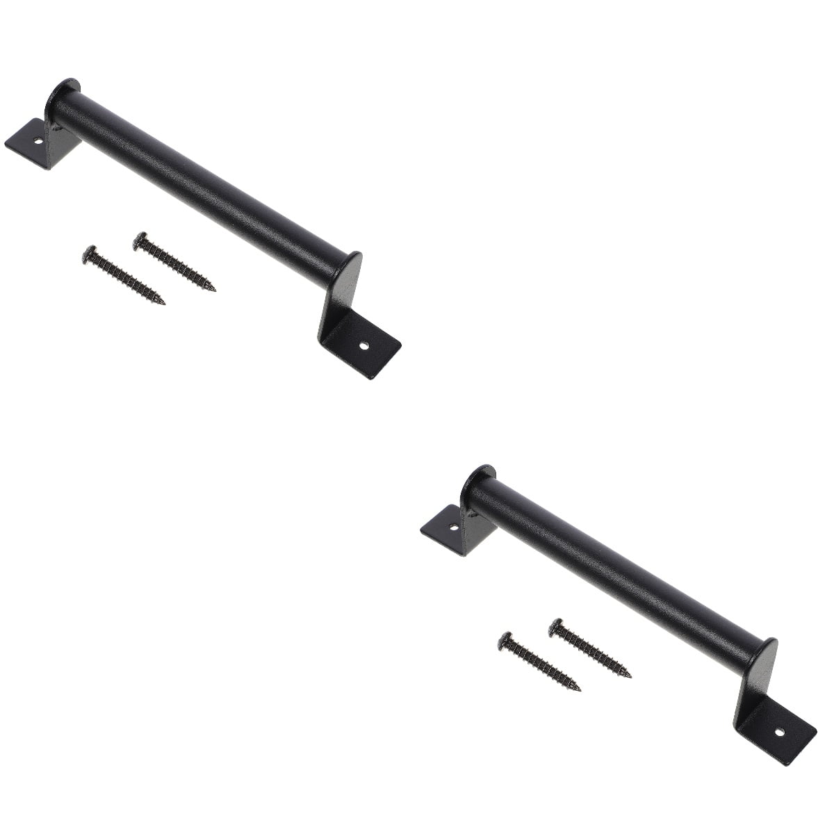 2 Pieces Door Pull Push Knob Sliding Handle Matte Lock Black - Walmart.com