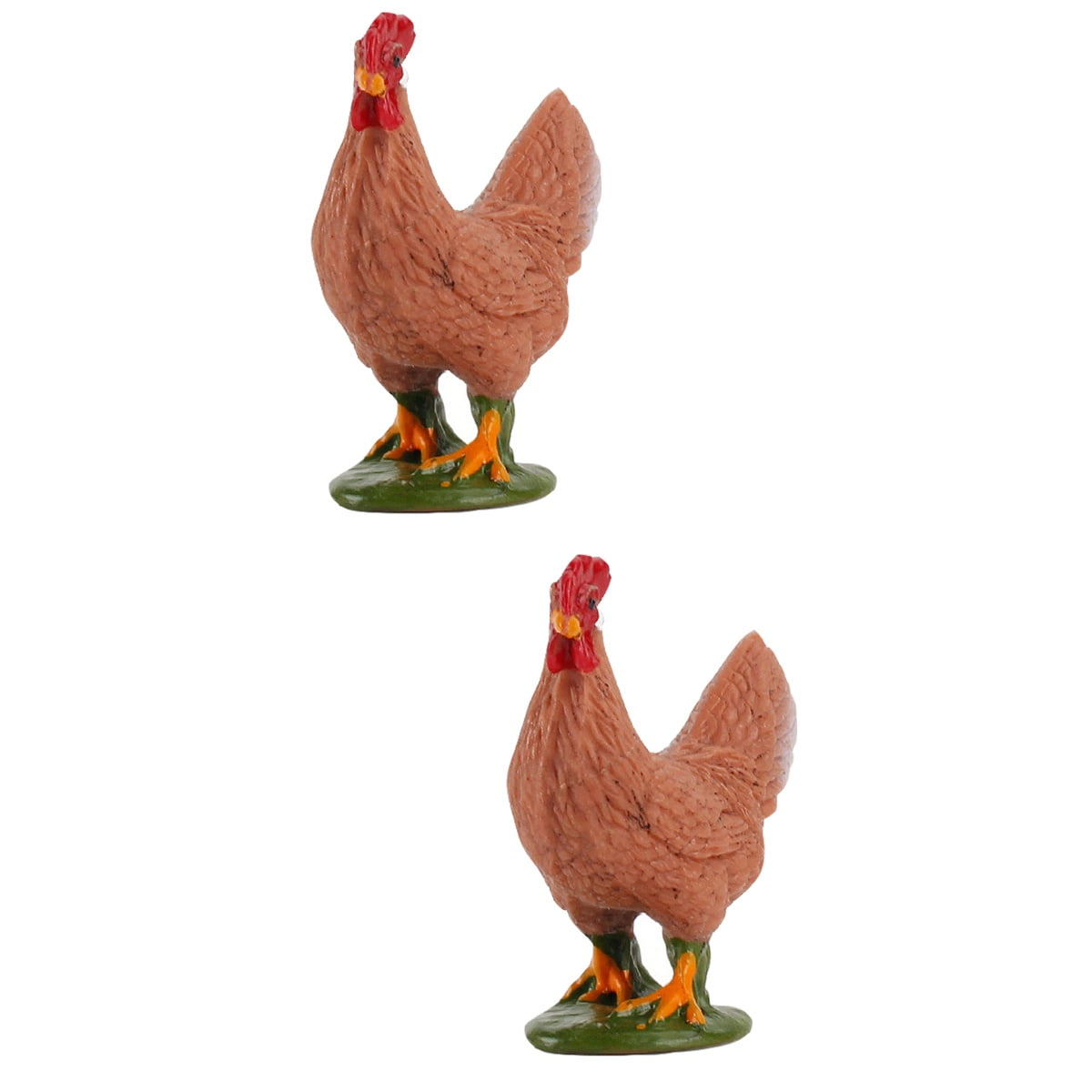 2 Pieces Door Simulation Hen Model Poultry Animal Themed Party Supplies ...