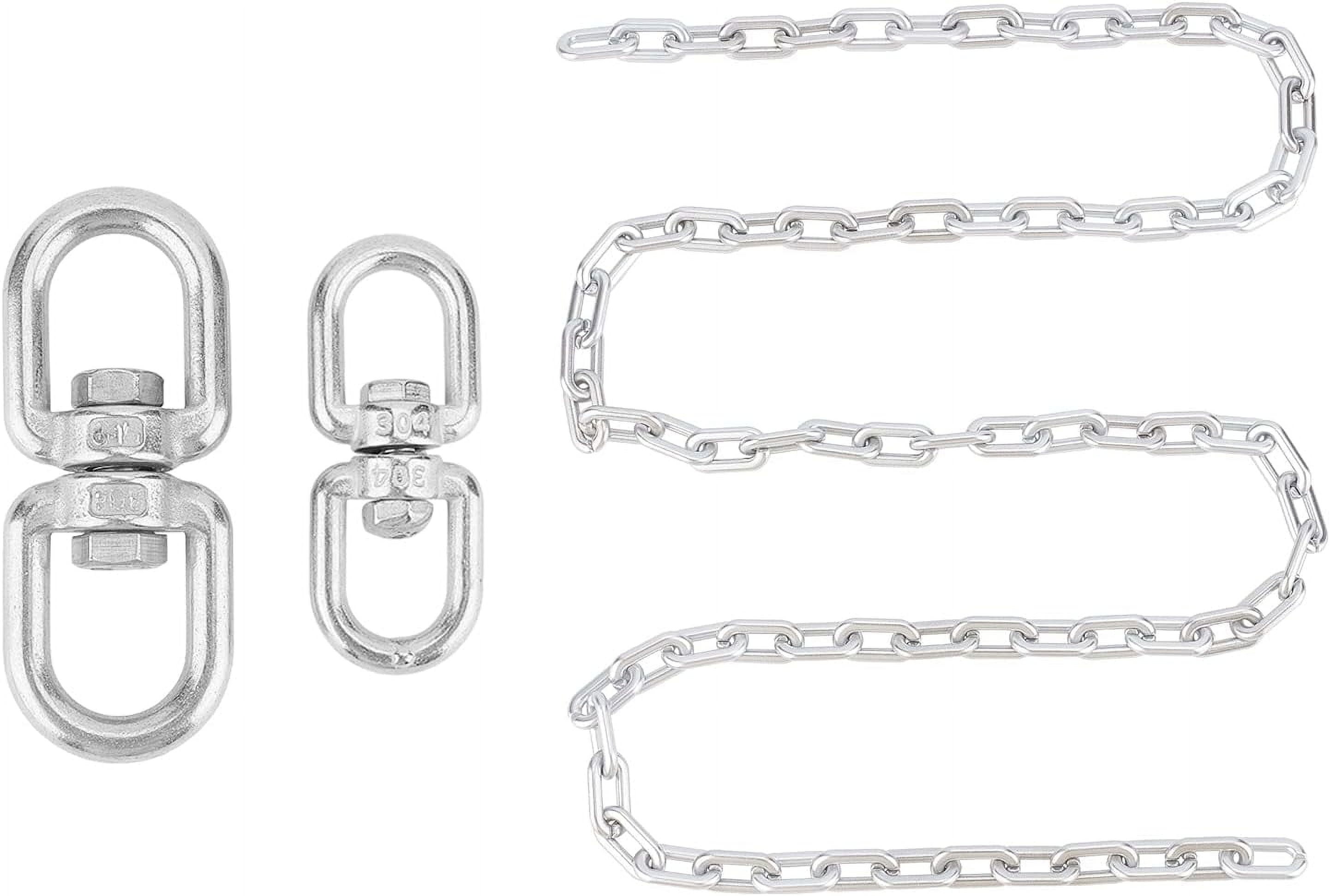 2 Pieces Double Eye Swivel Clasps Silent Bearing Swing Ring Device 360 ...