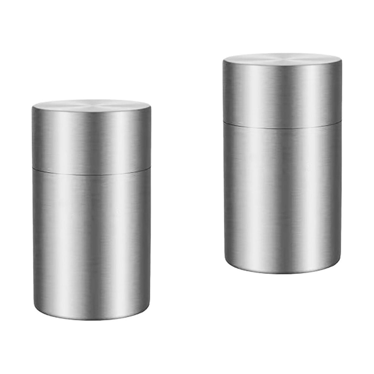 2 Pieces Double Lid Airtight Jar Kitchen Canisters Storage Case Sugar ...