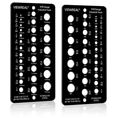 2 Pieces Drill Bit Size Gauge Drill Bit Guide Stainless Steel Drill ...