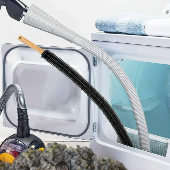 2 Pieces Dryer Vent Cleaner Kit and Dryer Lint Brush Vacuum Hose ...