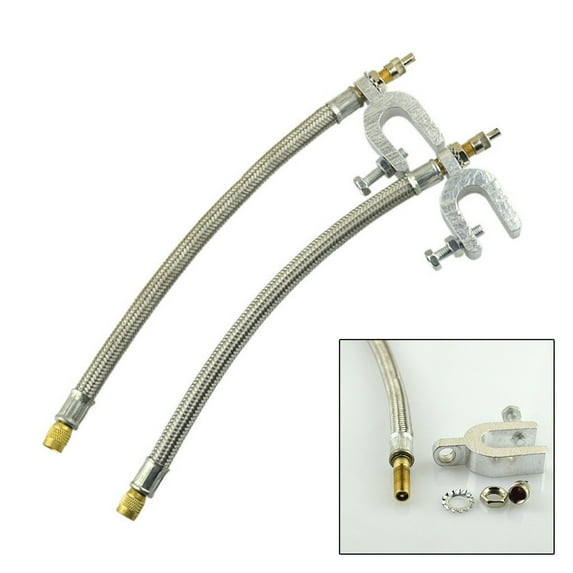 2 Pieces Dual Wheel Valve Stem Extender Extention 9.8\'\' Stainless ...