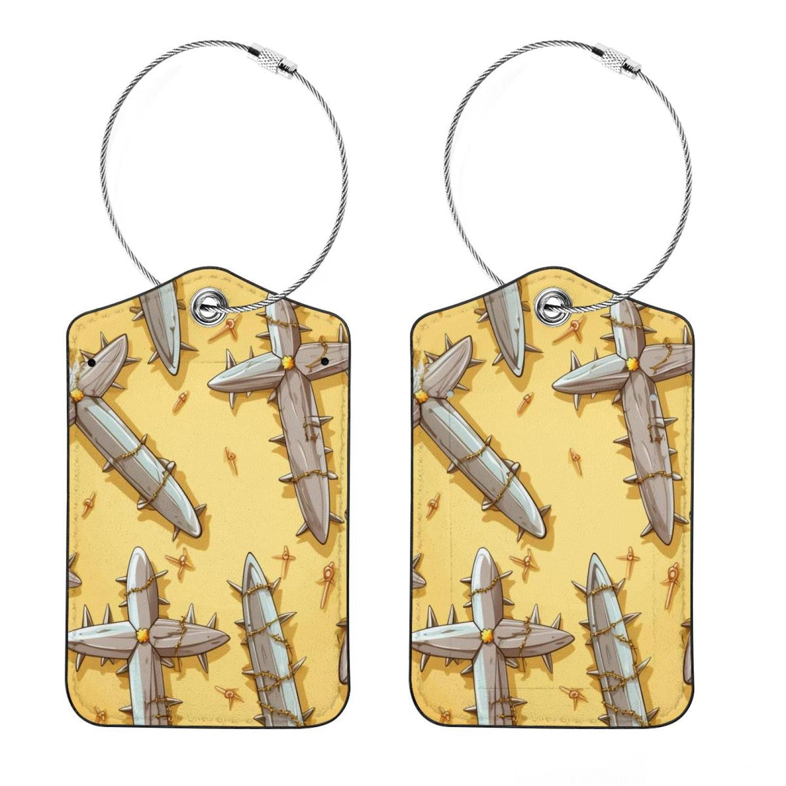 2 Pieces Easter Cross Luggage Tags with Full Back Privacy Cover /Steel ...