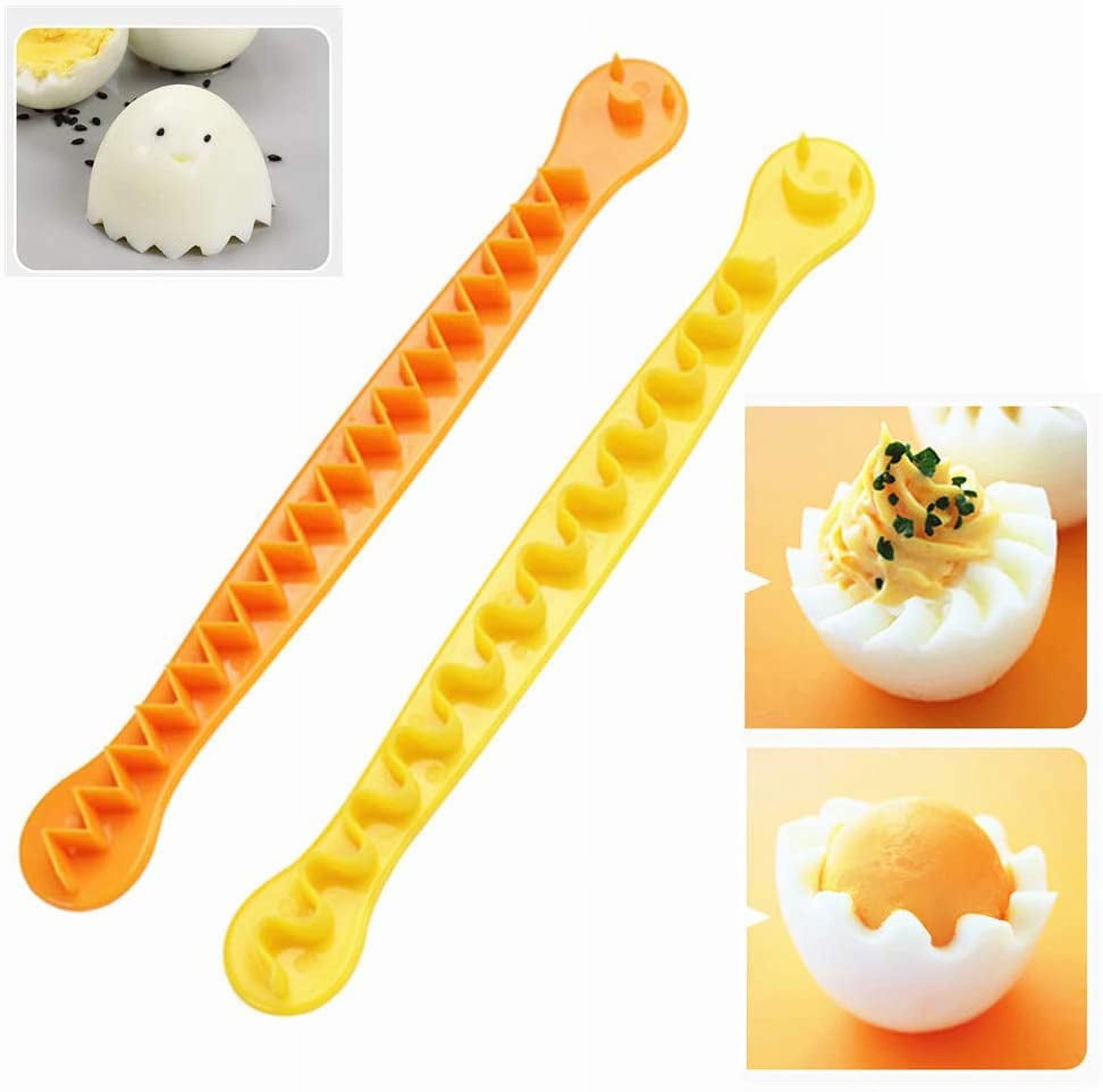 2 Pieces Egg Slicer,Egg Cutter,Egg Cutter for Hard Boiled Eggs,Cute ...