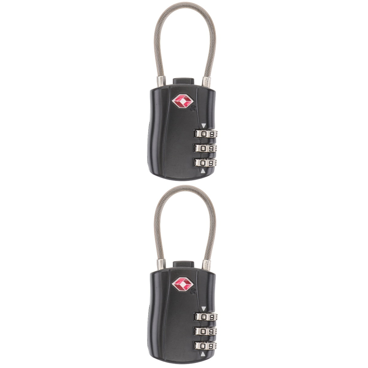2 Pieces Electric Adjustable Customs Lock Wire Rope Travel - Walmart.com