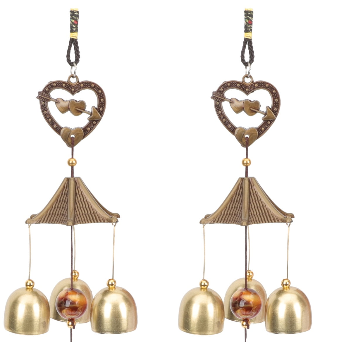 2 Pieces Entry Alert Chime Wall Shopkeeper Hanging Bells for Door ...