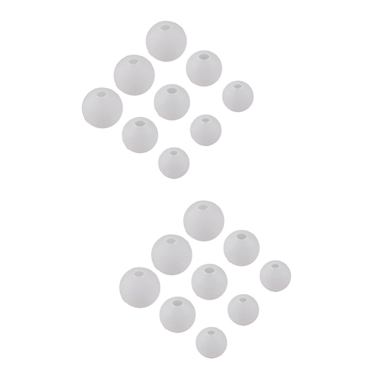 Set of 2 Epoxy Mold DIY Silicone Popsicles Molds Sphere Jewelry White ...