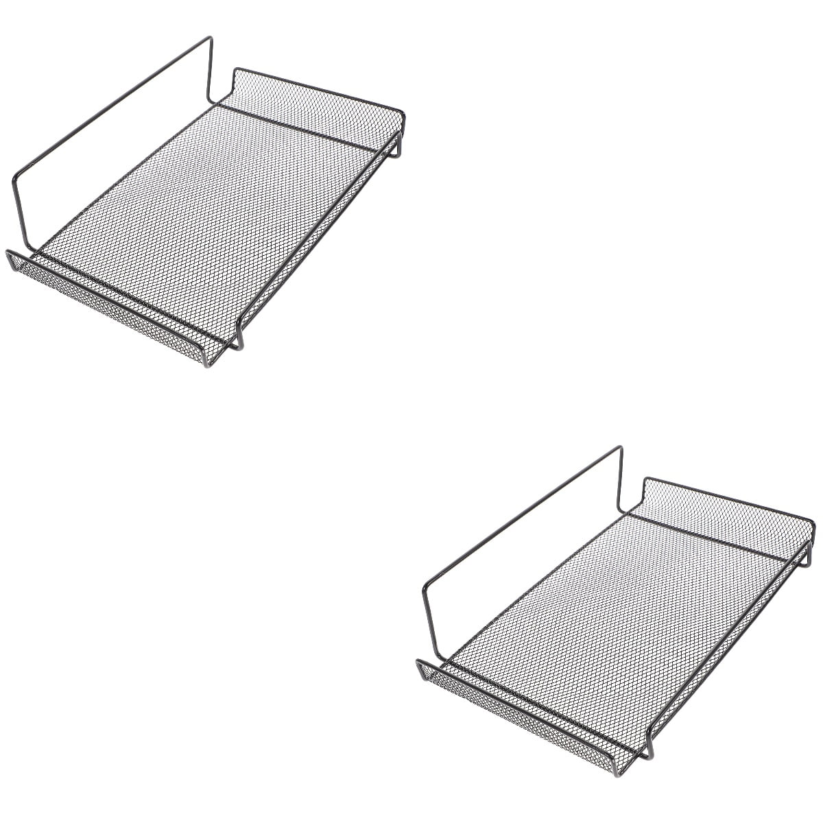2 Pieces Extenders Shelf Supply Storage Rack 30X19X7CM Black - Walmart.com