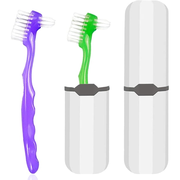 2 Pieces False Toothbrush with White Carrying Case, Multi-Layered ...