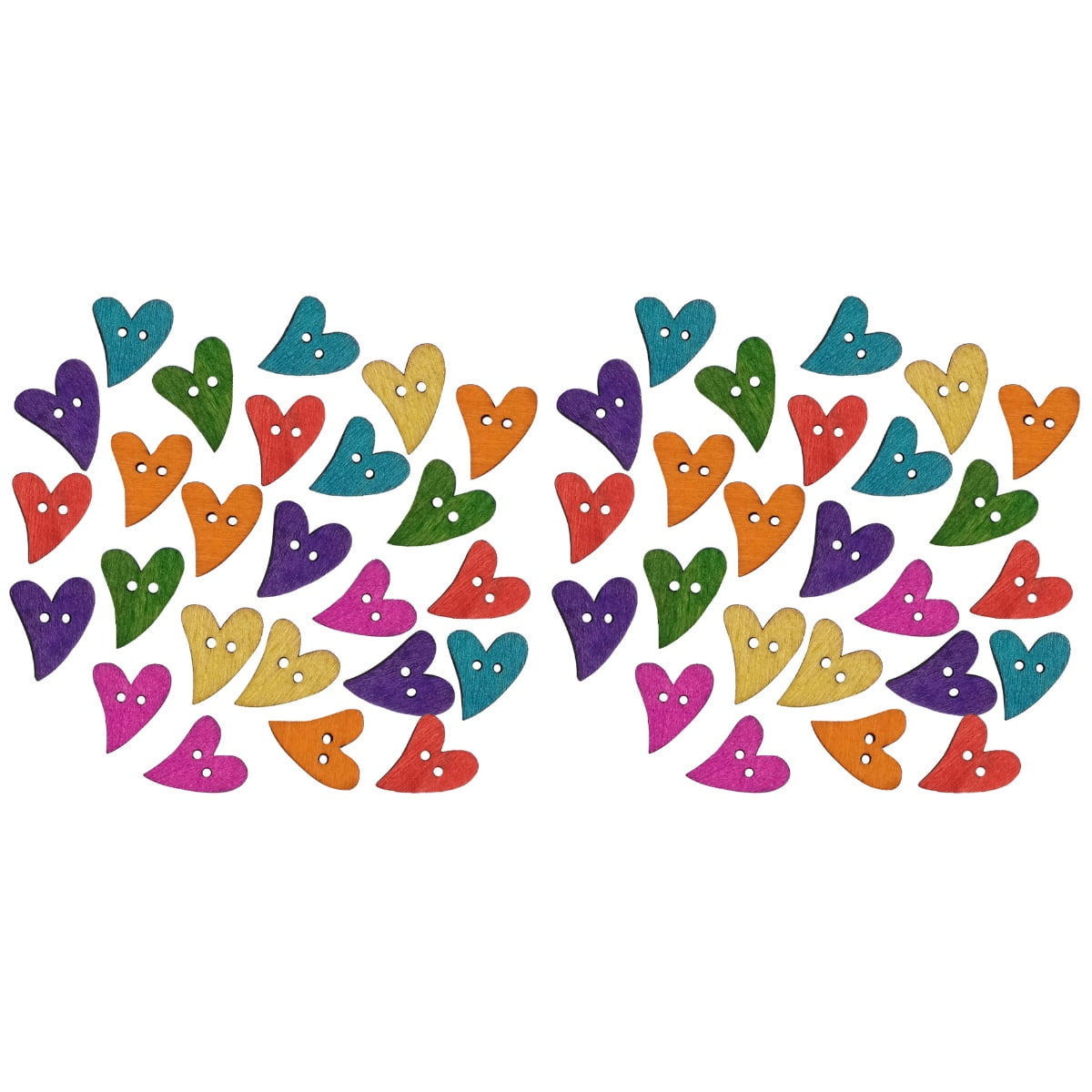 2 Pieces Fasteners for Sewing Handmade with Love Buttons Curved Heart ...