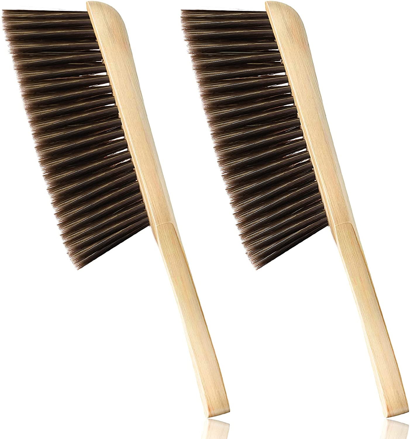 2 Pieces Fireplace Bench Brush Wood Counter Duster Brushes Soft ...