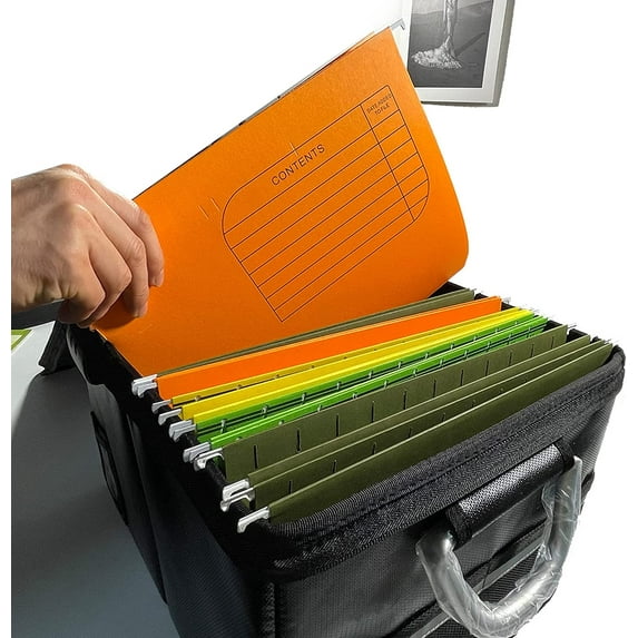 2 Pieces Fireproof Document Box With 10 Pack Hanging File Folders ...