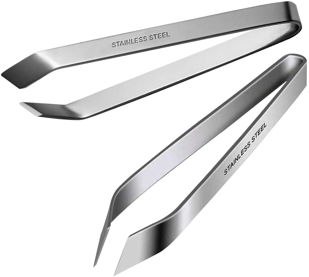 2 Pieces Fish Bone Tweezers Set, Kitchen Tweezers,Stainless Steel Flat ...