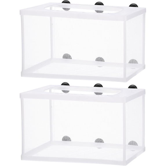2 Pieces Fish Tank Breeder Net Mesh Breeder Box Fish Hatchery Isolation ...