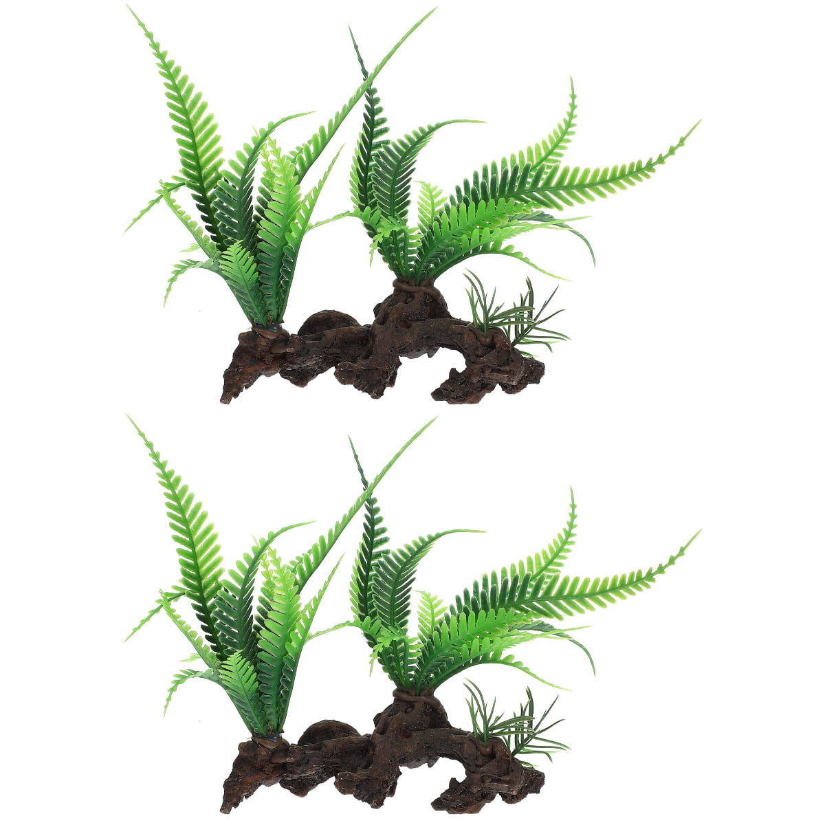 2 Pieces Fish Tank Landscaping Water Plants Grass Aquarium Reptilian ...
