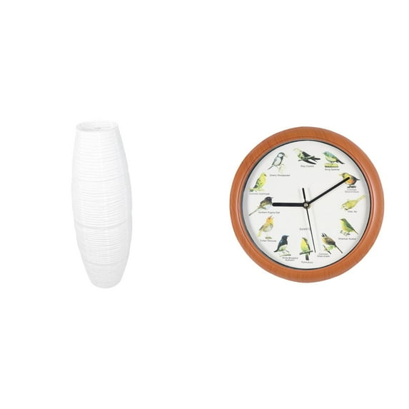 2 Pieces Floor Lamp Cover Wall Clock Decor Lamp Simple Paper Design for ...