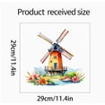 2 Pieces Floral Windmill Toilet Stickers - Creative Self-Adhesive ...