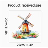 2 Pieces Floral Windmill Toilet Stickers - Creative Self-Adhesive ...