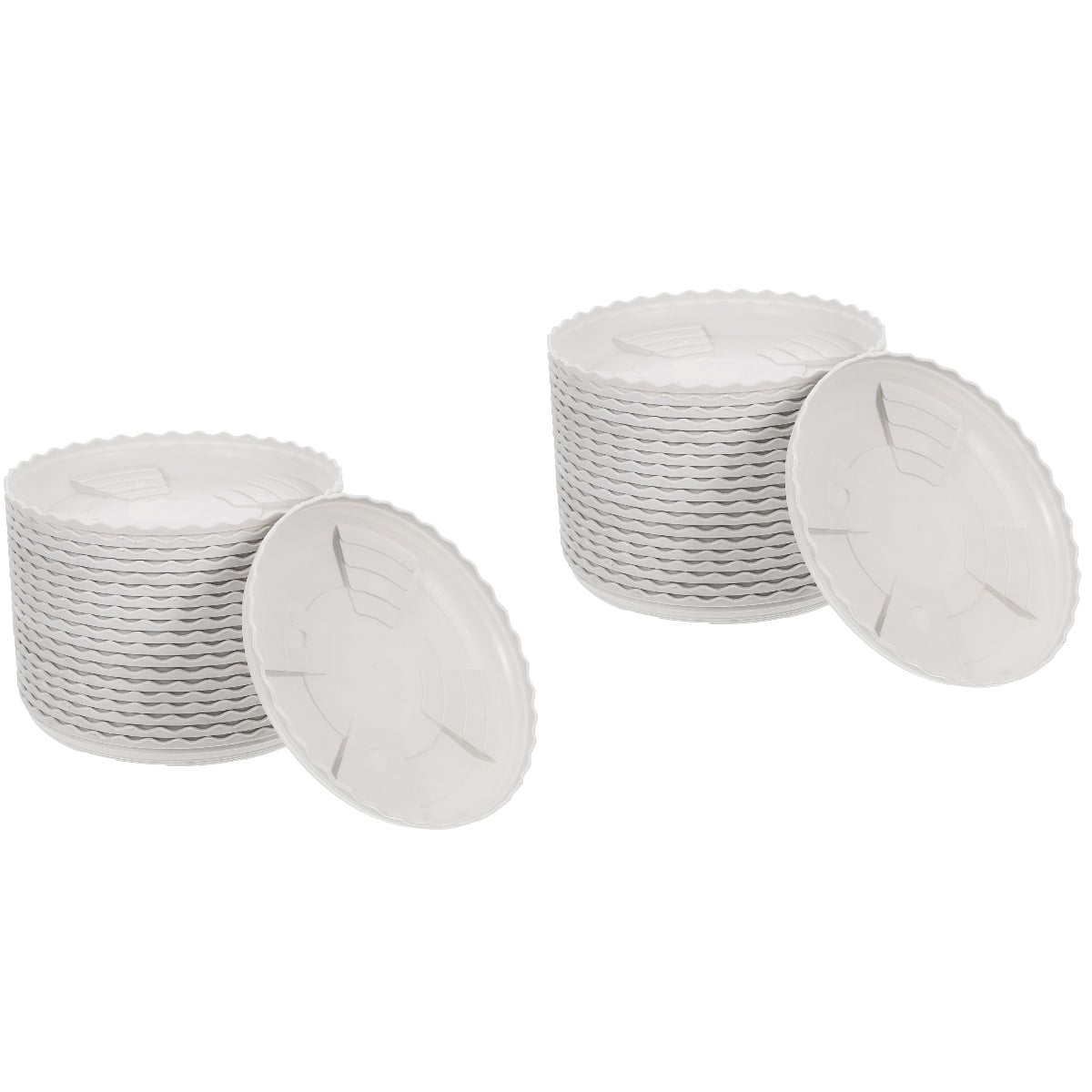 2 Pieces Flower Pot Tray Trays for Plants Terracotta Saucer White Round ...