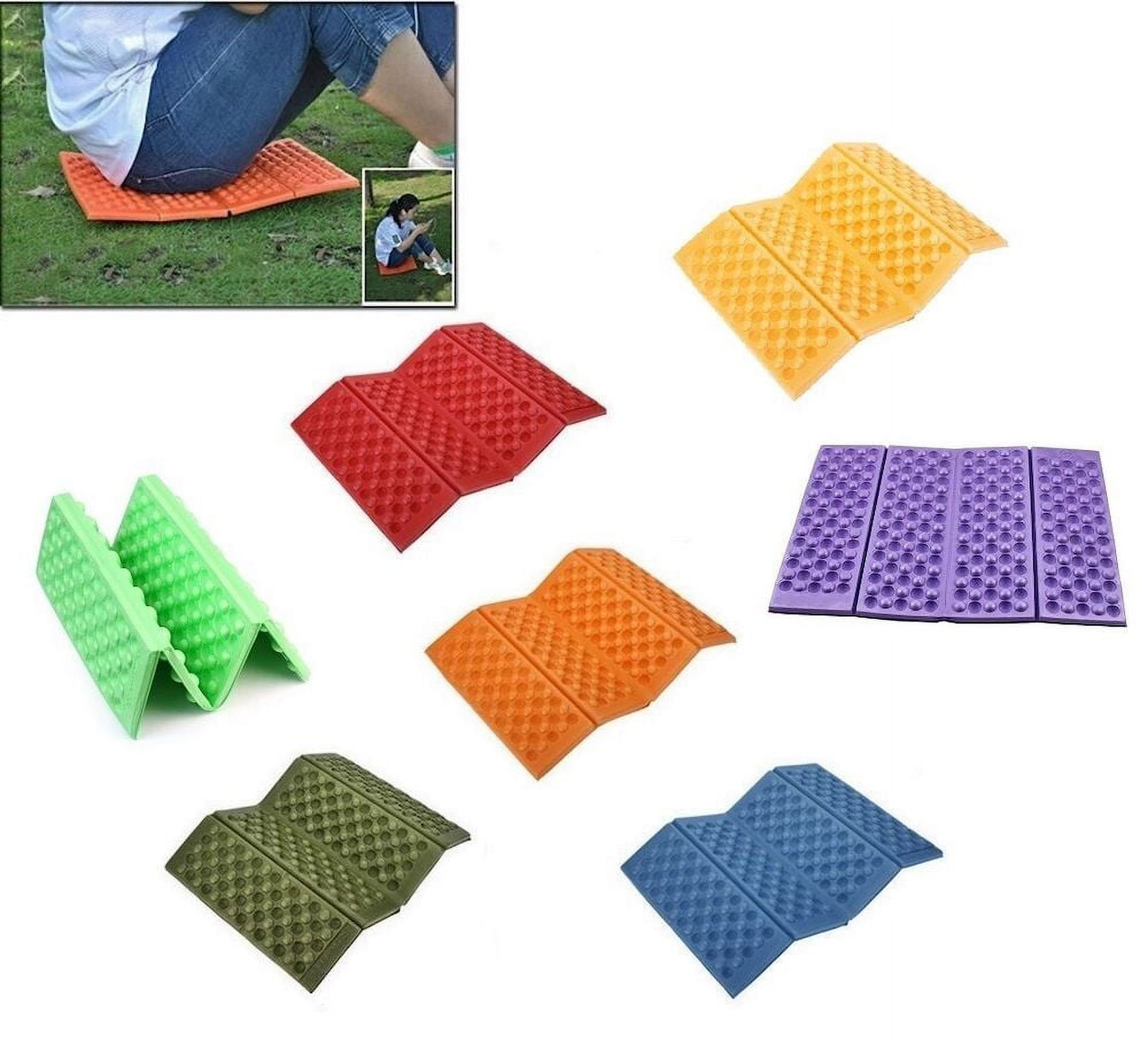 2 Pieces Foldable Travel Picnic Camping Waterproof Foam Chair Seat Mat ...