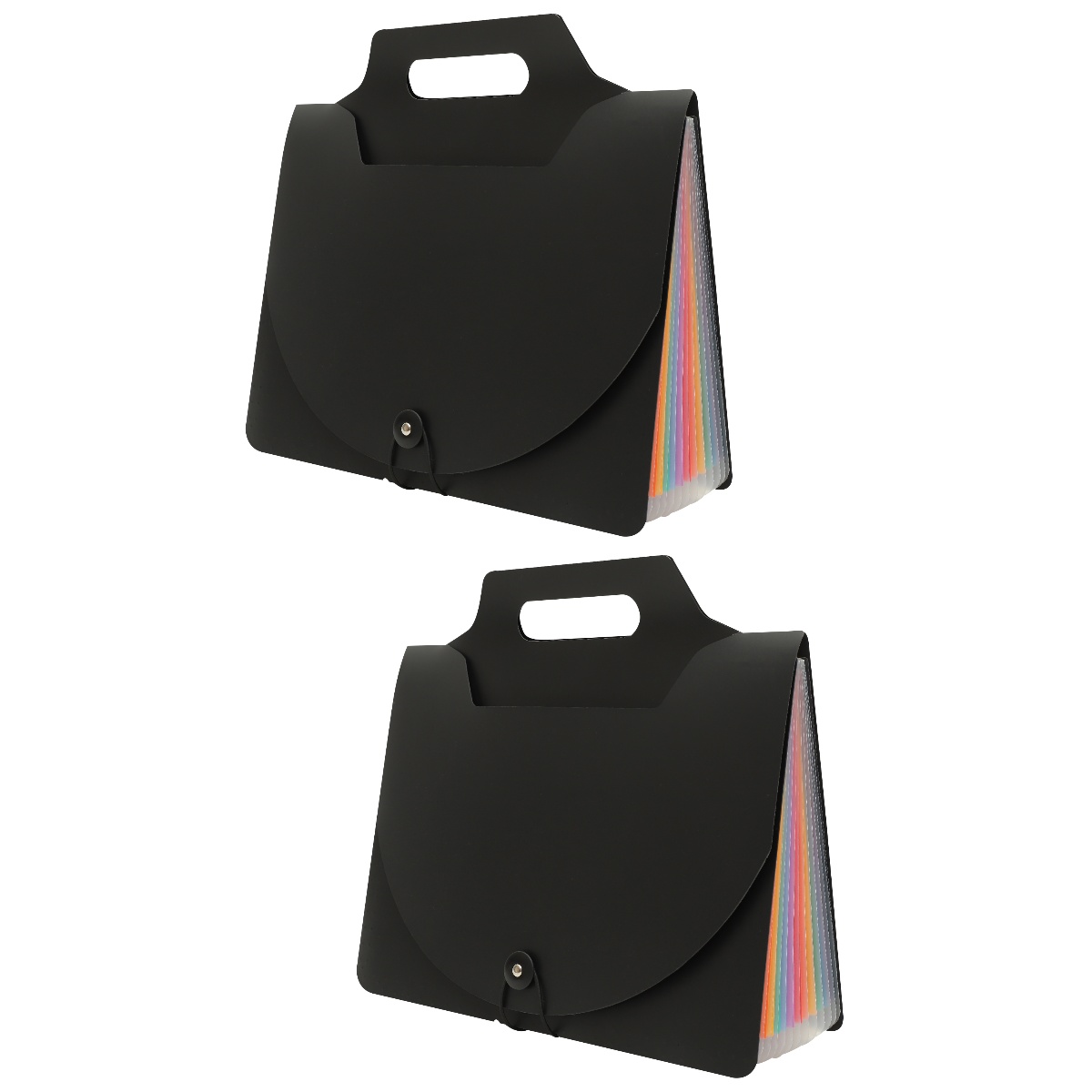 2 Pieces Folder Expandable File Holder Boxes Manila Folders Black ...