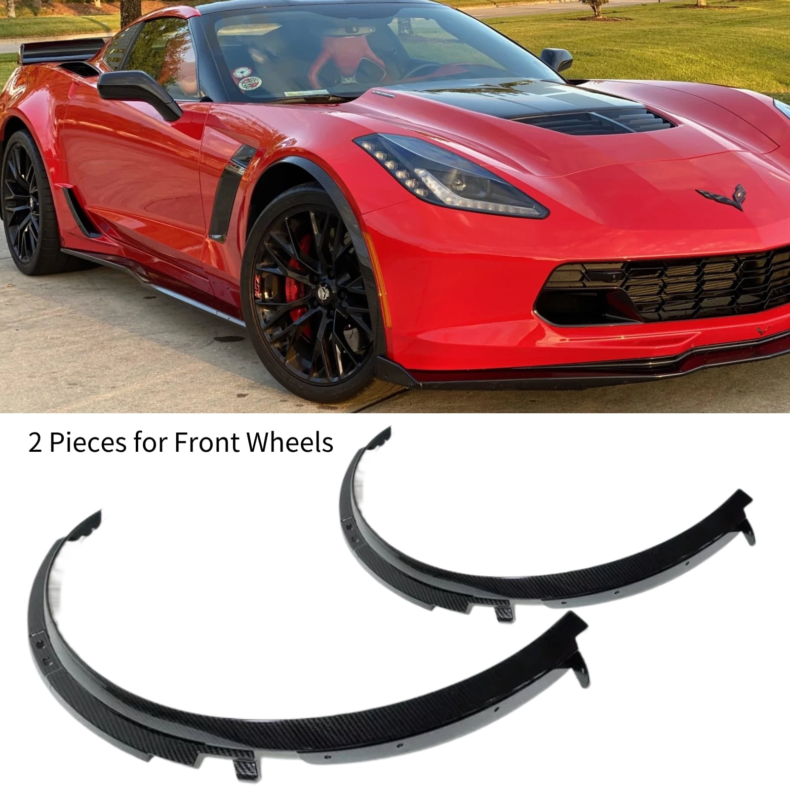 2-Pieces Front Wheel Fender Trim Replacement for Chevrolet Corvette C7 ...