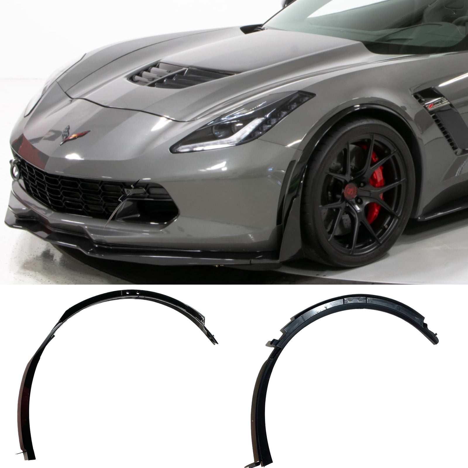 2-Pieces Front Wheel Fender Trim Replacement for Chevrolet Corvette C7 ...