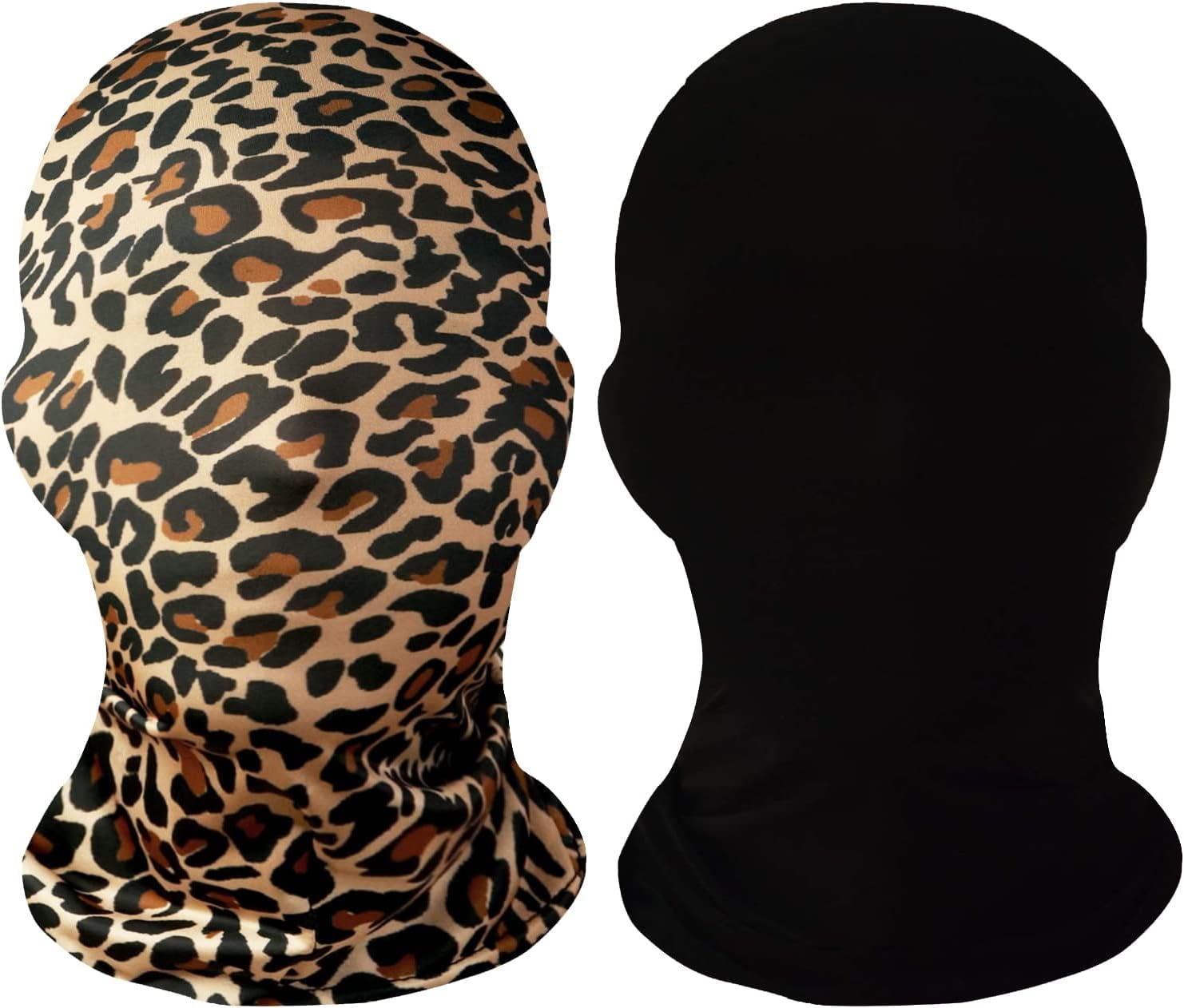 2 Pieces Full Face Mask, BW 2nd Skin Masks,Halloween Spandex Hood for ...