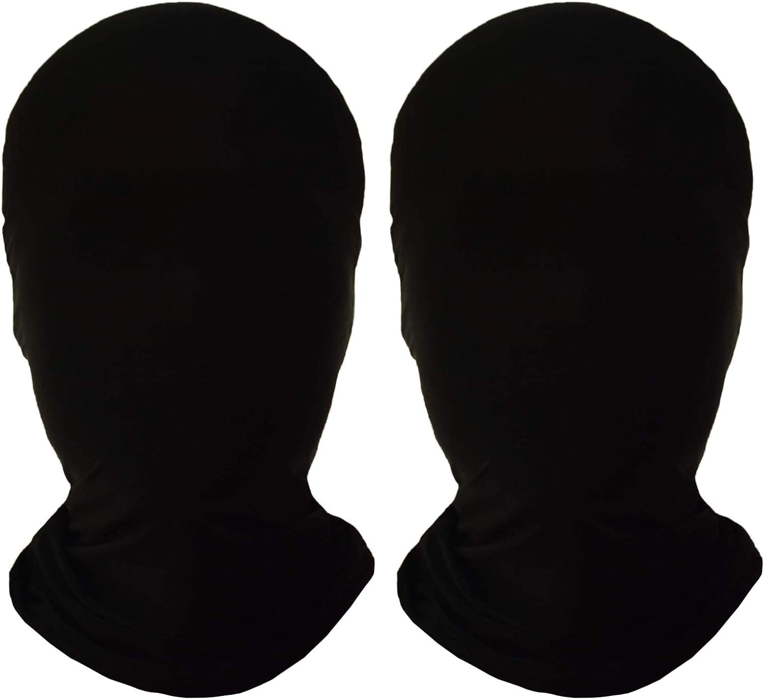 2 Pieces Full Face Mask, BW 2nd Skin Masks,Halloween Spandex Hood for ...