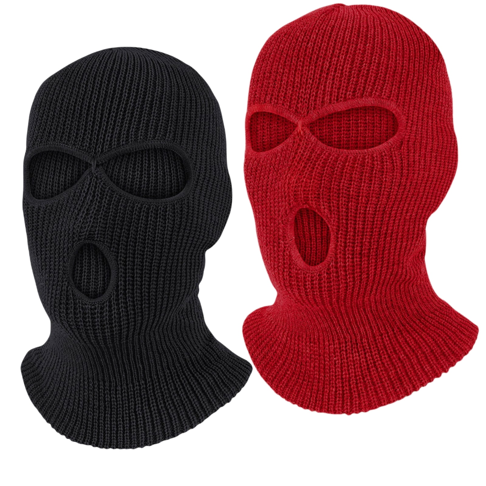 2 Pieces Full Face Mask Cover Ski Mask Winter Balaclava Cap Knitted ...