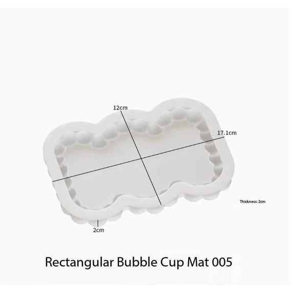 2 Pieces Geometric Bubble Coaster Silicone Mold for DIY Crafting ...