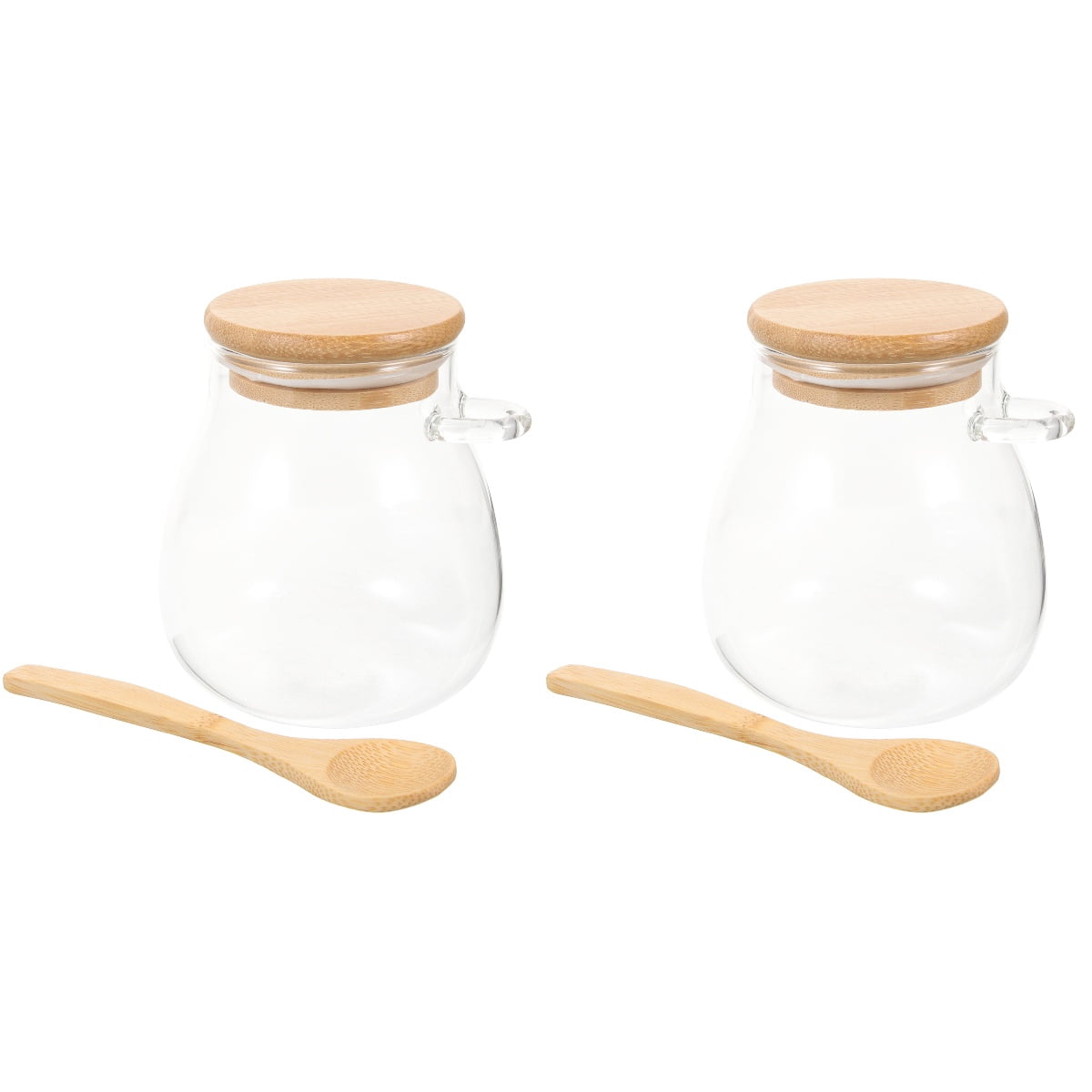 2 Pieces Glass Tea Kettle Candy Pot Jars Containers Multi-function ...