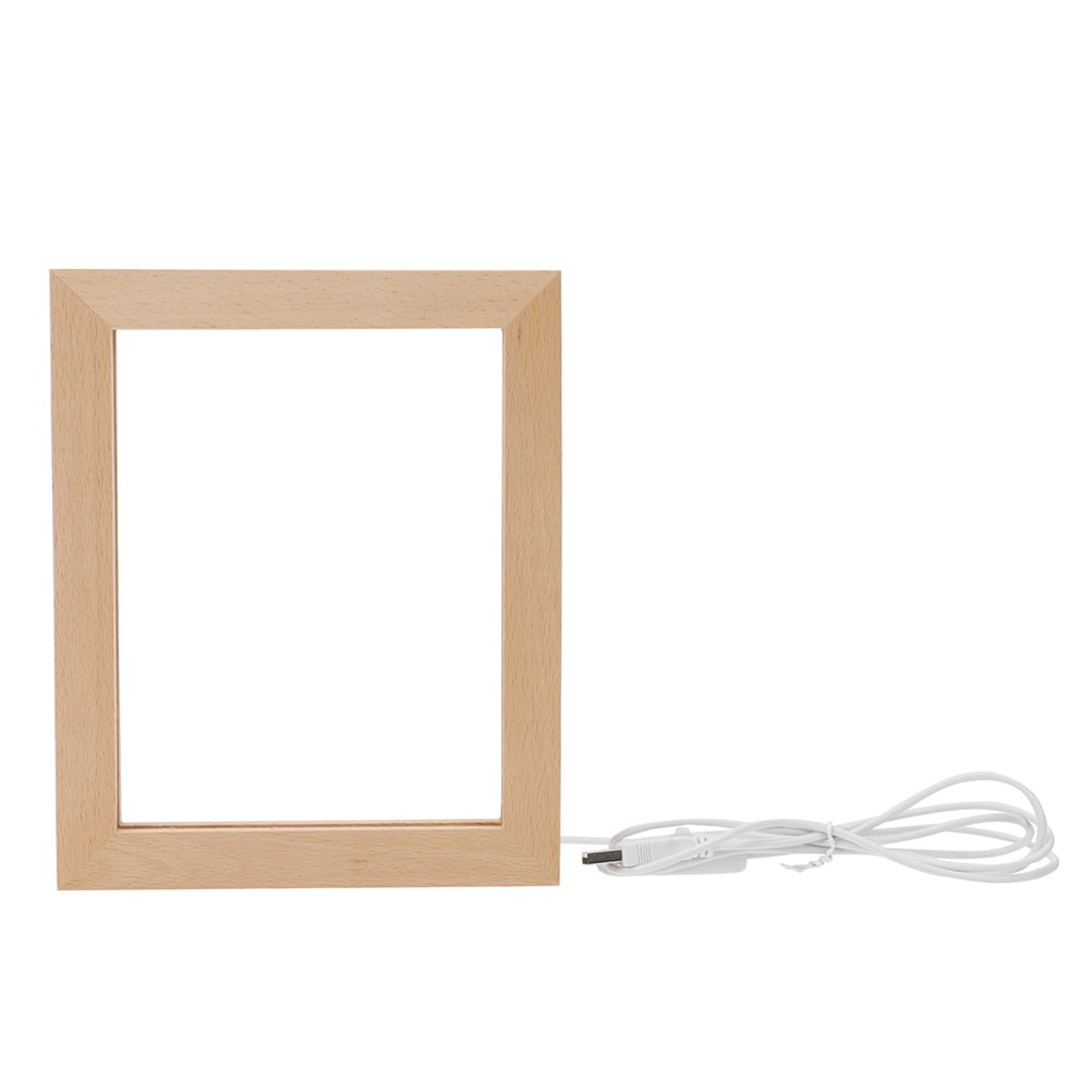 2 Pieces Glowing Photo Frame Picture Frames for Photos LED Poster Metal ...