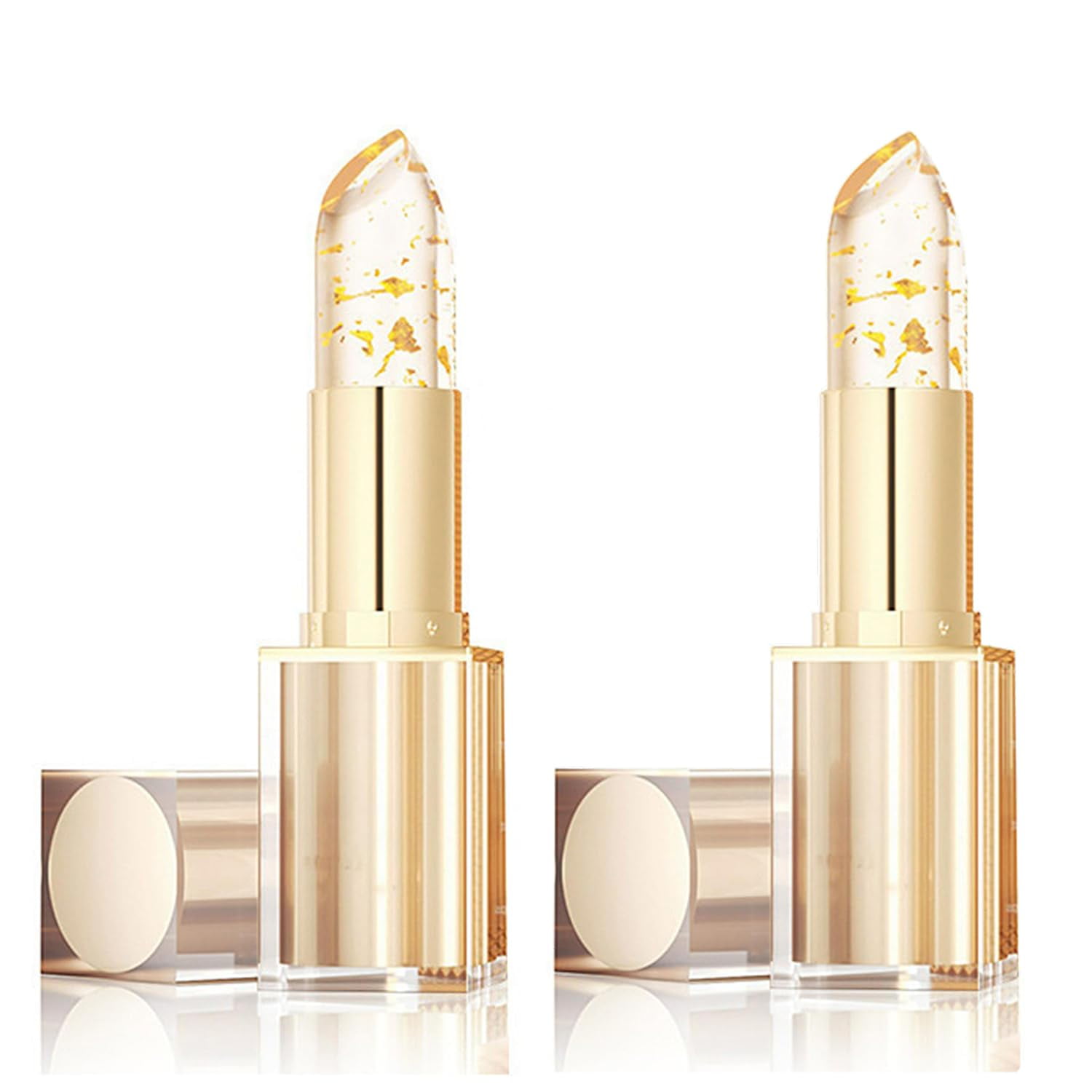2 Pieces Gold Color Changing Lipstick, Transferproof Colors Changings ...