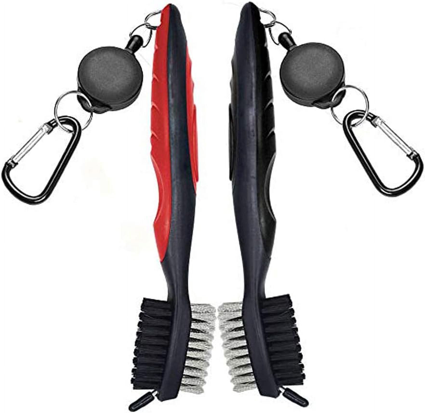2 Pieces Golf Club Brushes Dual-Bristle Club Cleaning Tools Golf Club ...