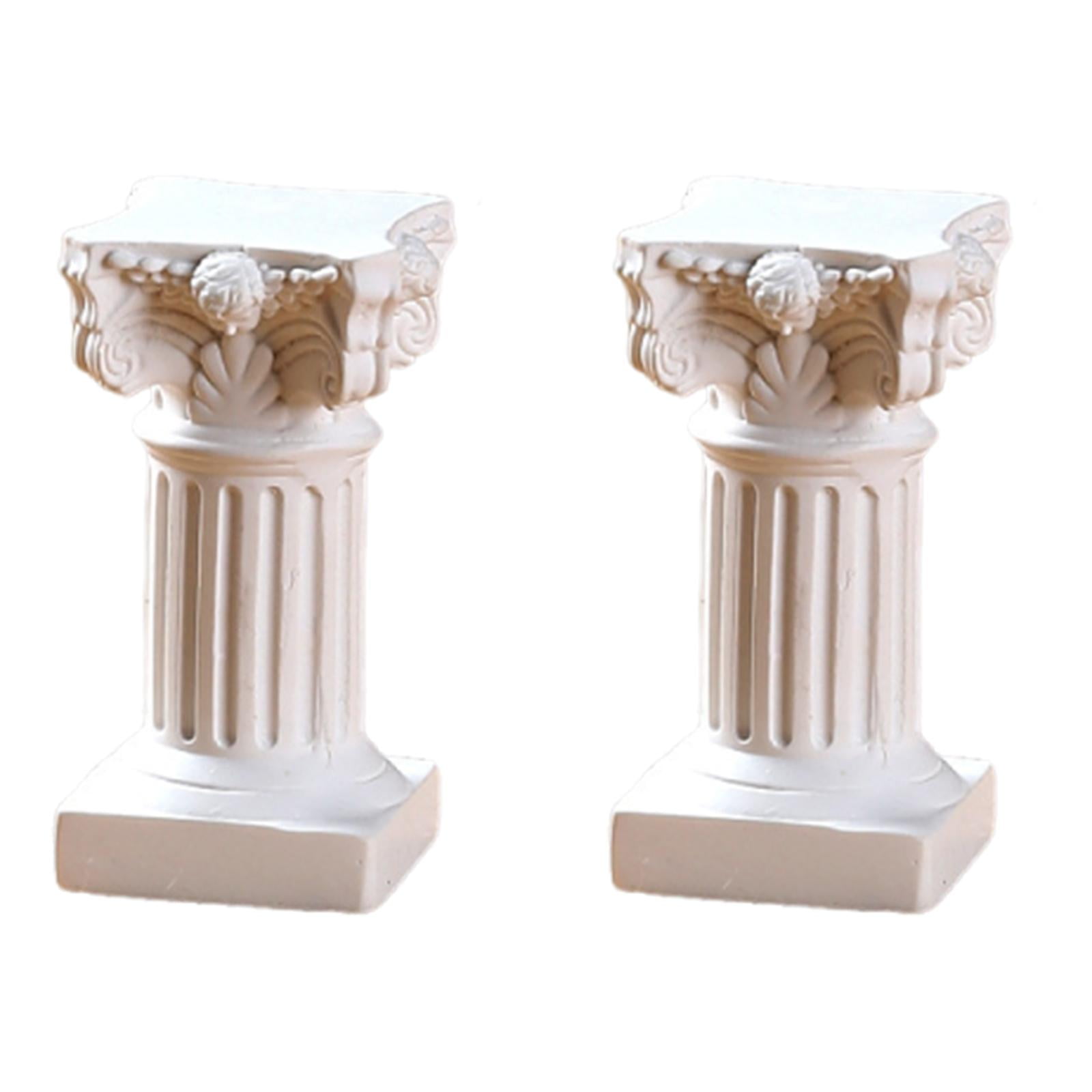 2 Pieces Greek Column Sculptures Roman Pillars Ornaments Classic ...