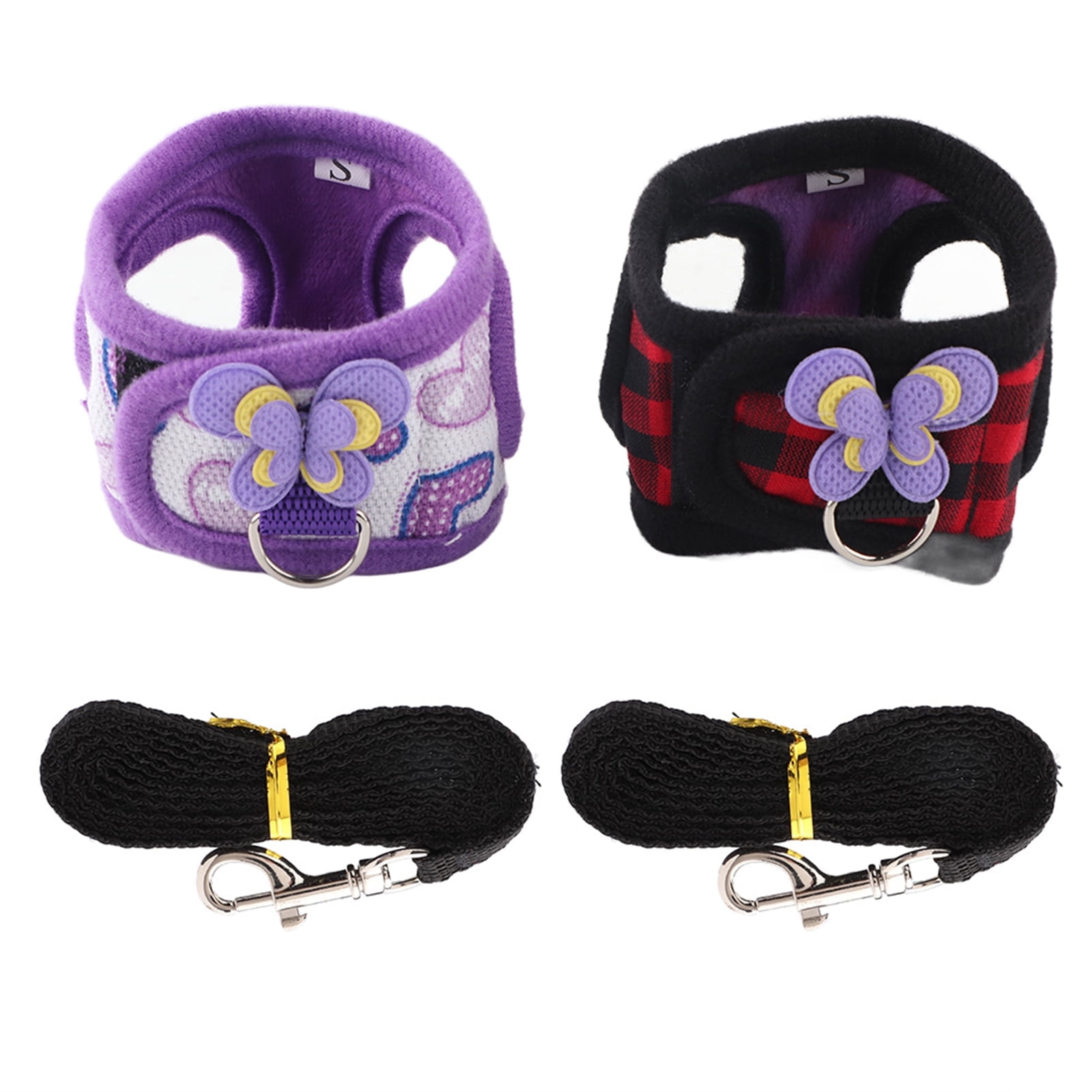 2 Pieces Guinea Pig Harness and Leash Plaid Hamster Harness, Chinchilla ...
