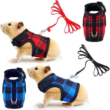 Adjustable Small Pet Hamster Leash Harness Set With Bells Ferrets ...
