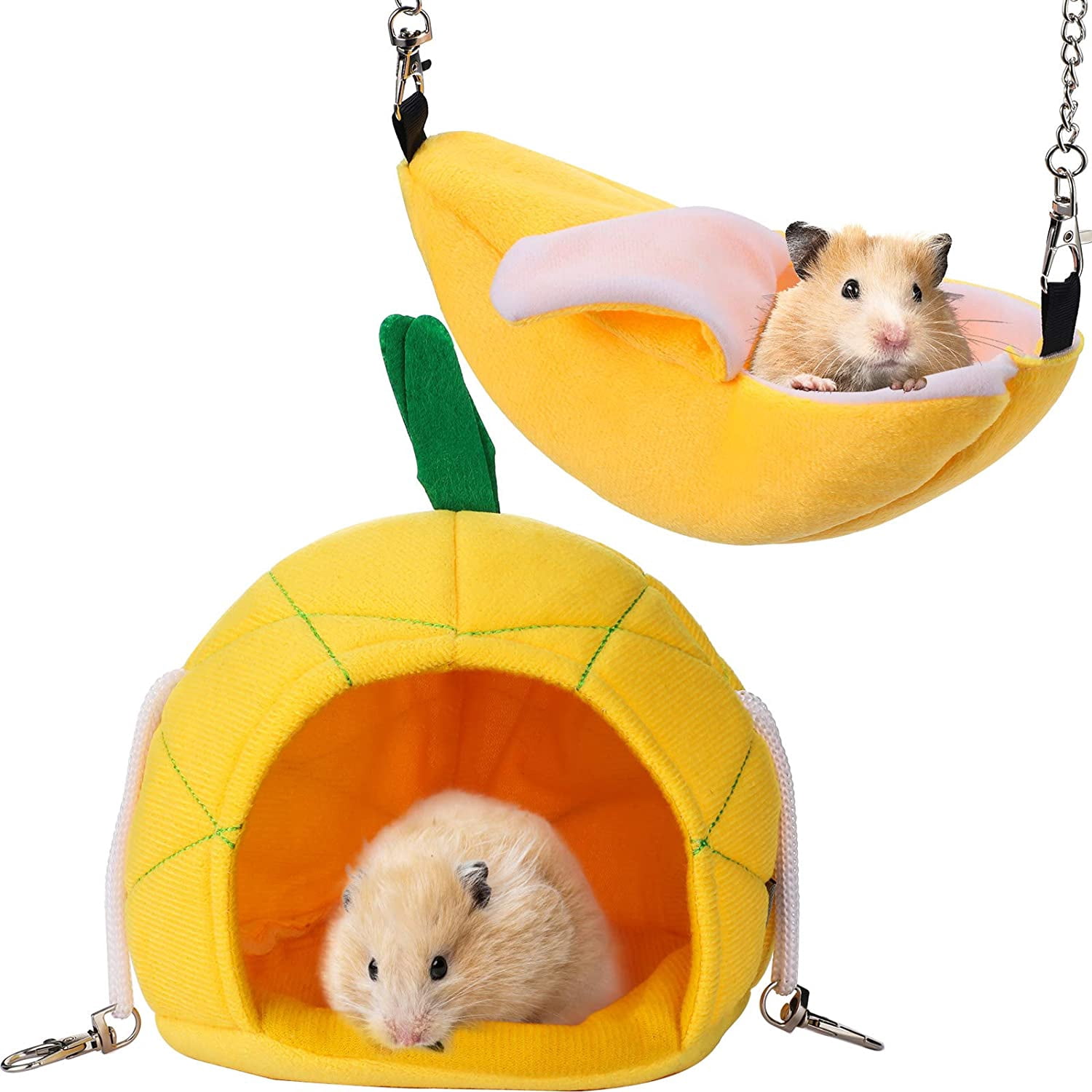 2 Pieces Hamster Hammock Soft Bed Small Pet House Animals Hamster ...