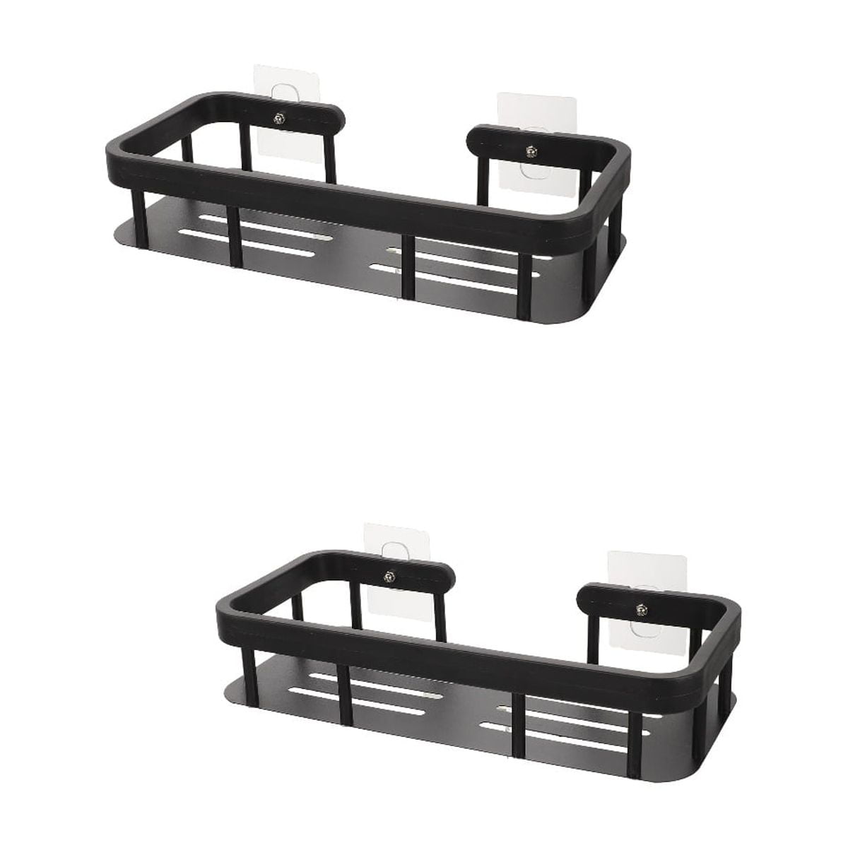2 Pieces Hanging Wall Shelf No Drilling Shower Shelves Suction Cleaning ...