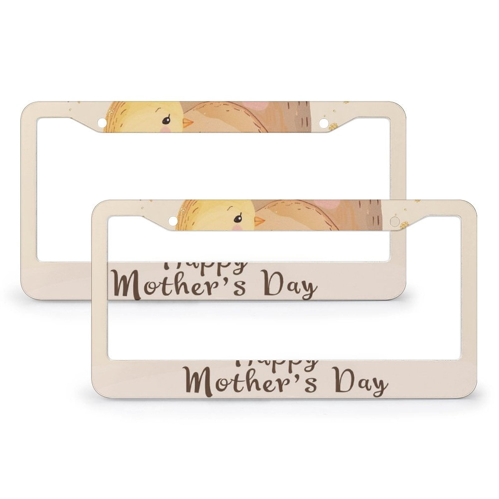 2 Pieces Happy Mother's Day Cute Fun Chicken And Chick License Plate ...