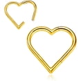 2 Pieces Heart Daith Piercing Jewelry, Hypoallergenic Clicker Hoop, 16G ...